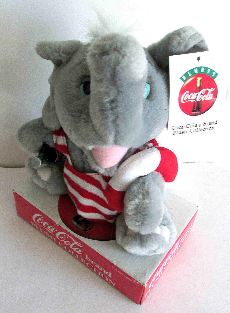 Vintage 1995 Always Coca-cola Coke Elephant in SWIMSUIT 10 Inch Plush ...