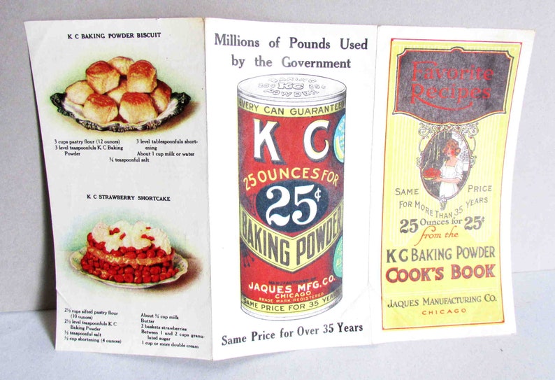 Vintage 1930s KC Baking Powder Advertisement Pamphlet Illustrated ...
