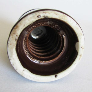 Old Electrical Telephone Wire Insulator Brown Crockery 2 1/8 X 3 Inches ...