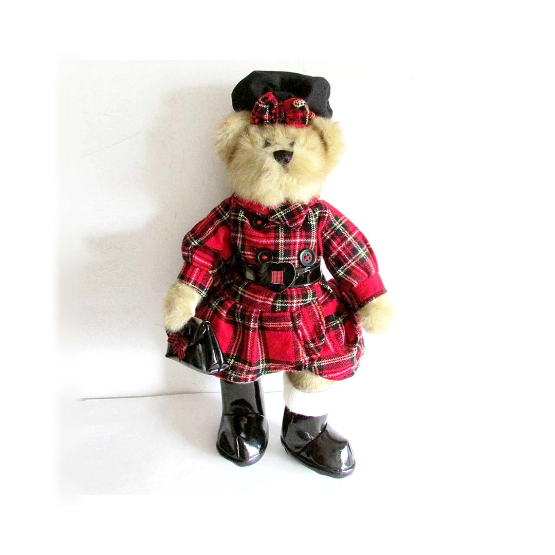 Trade Secret FIONA Teddy Bear Plush 2008, Tartan Plaid Outfit & Patent ...