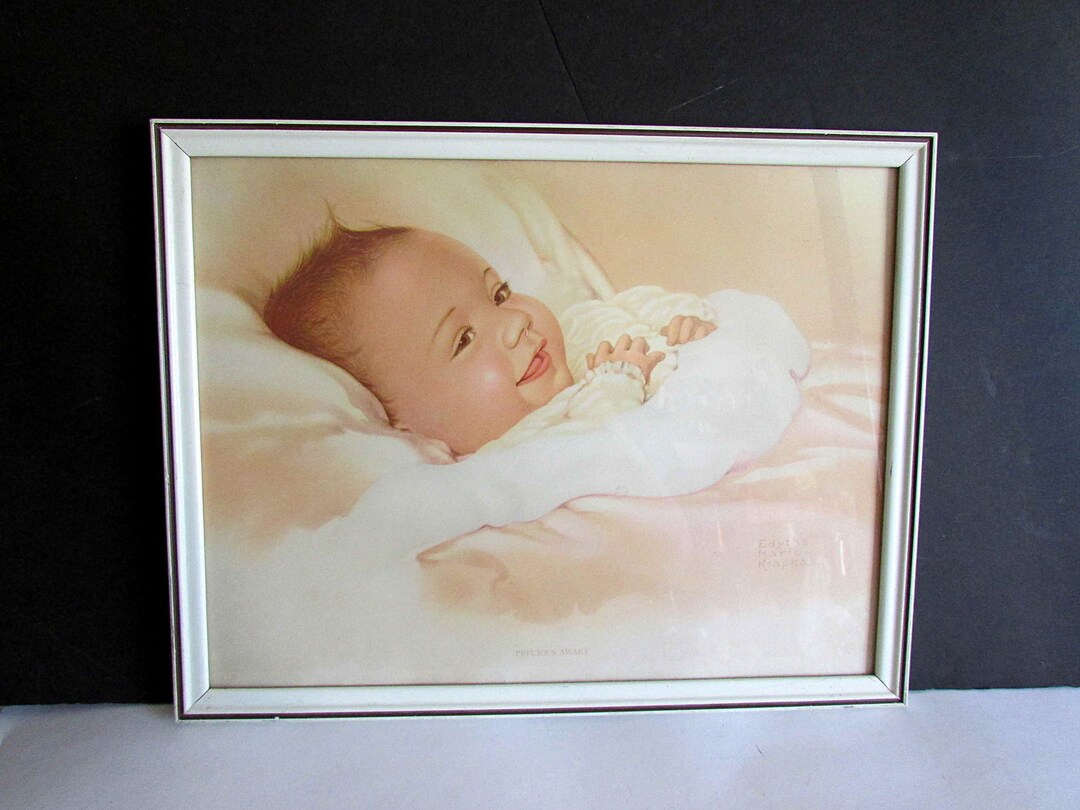 1940s Precious Awake Wood Framed Print by Edythe Marie Klapka 14x11 ...