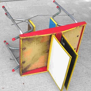 Vintage ATF Toys Children's Double Flip up Chalkboard Desk With Seats ...