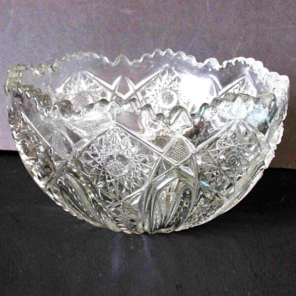 Sawtooth Edge Crystal Bowl - Etsy
