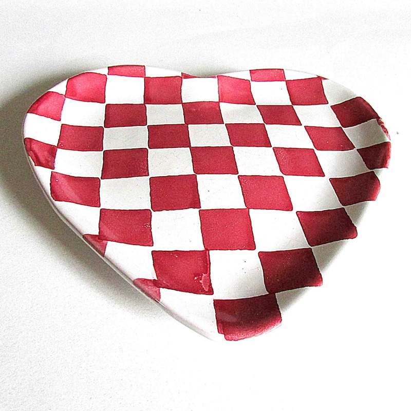 Ceramic Heart Plate - Etsy