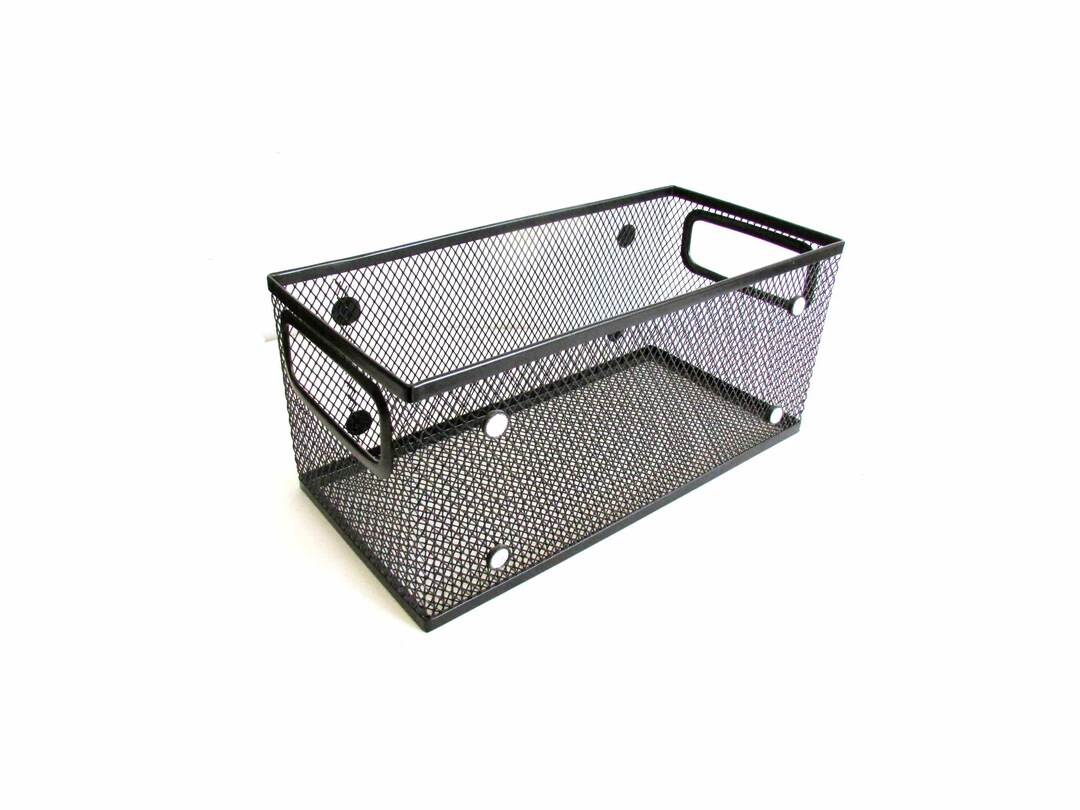 Plastic Coated Wire Desktop Basket With Magnetized Dots With Side ...