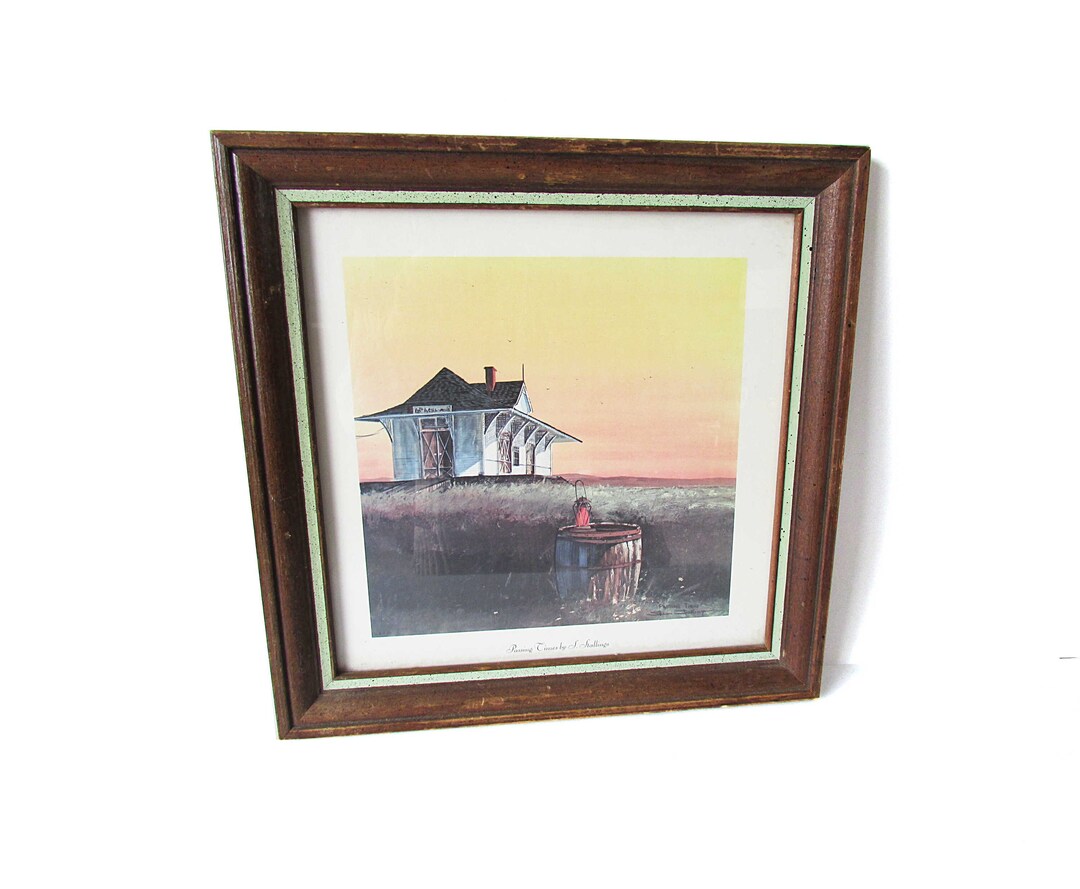 Vintage Realism RR Railroad Terminal Print, Passing Times, by Steve ...