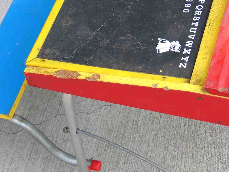 Vintage ATF Toys Children's Double Flip up Chalkboard Desk With Seats ...
