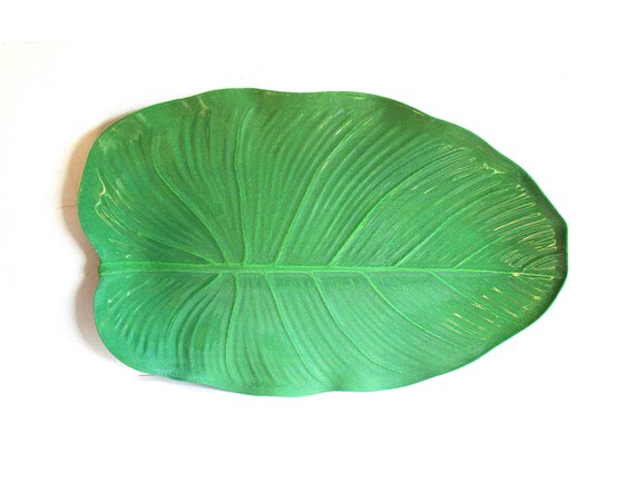Green Leaf Plastic Serving Display Tray Platter 21x13.5 - Etsy