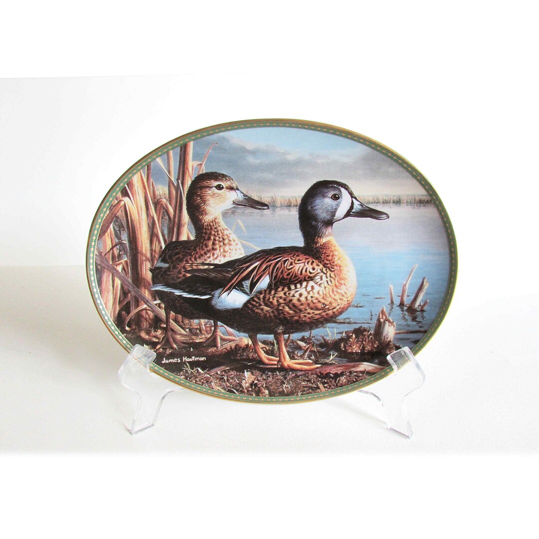 Blue Wing Teals: Morning Glow, Jim Hautman Wild Wings Collector Plate ...