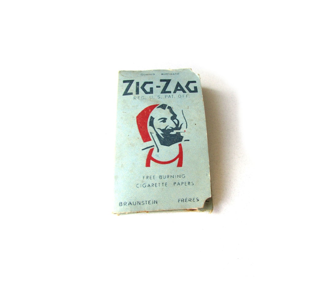 Vintage Zig Zag Pack Cigarette Rolling Papers 1.75x2.75 Inches FREE SH ...