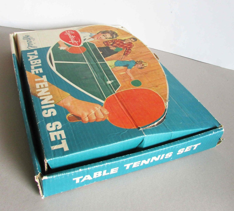 Vintage Sportcraft Official Table Tennis Set W/ 4 Paddles, 2 Net Clamps ...
