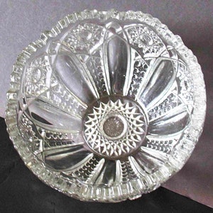 1950s Crystal Sawtooth Rim Glass Serving Bowl 8.5x4.75" Tall FREE SH - Etsy