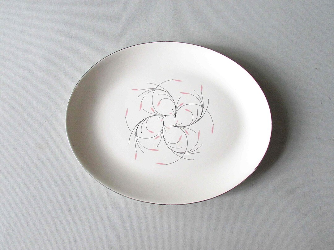 Oval 1950s Homer Laughlin Rhythm Platter, Capri Pattern 13.5x10.75 ...