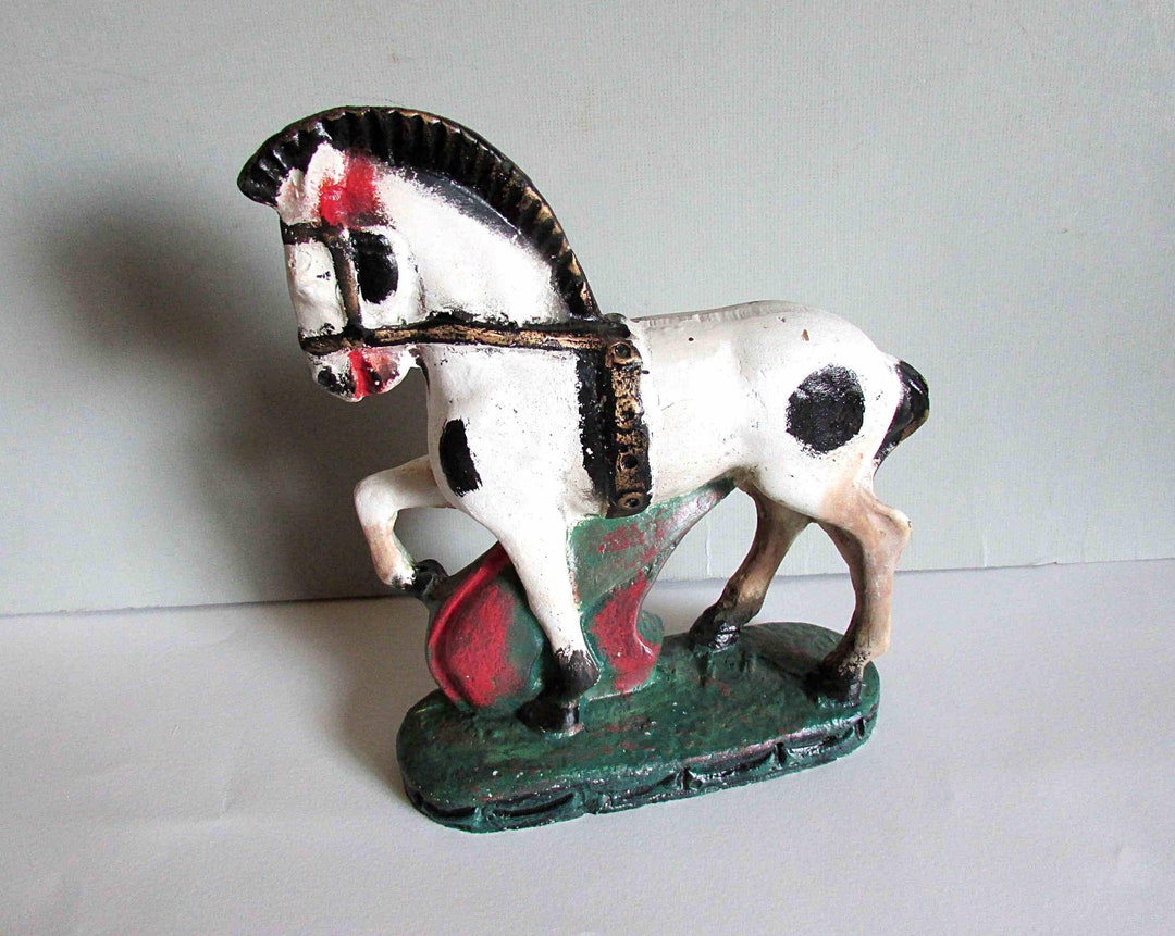 Old Chalk Ware Horse 1910s Circus Carnival Prize Figure 9.5x11 FREE SH ...