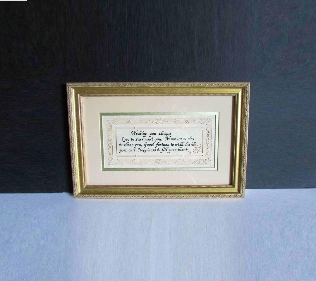 Carved Wood Framed Blessing, With Scherenschitte, or Scissor Cuts ...