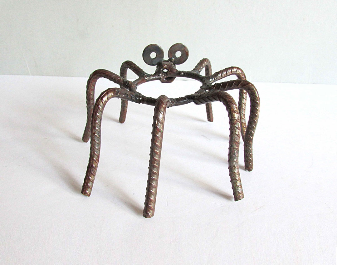 Scary Primitive Rebar Metal Spider HALLOWEEN Steampunk Hand Made 6x3.5 ...