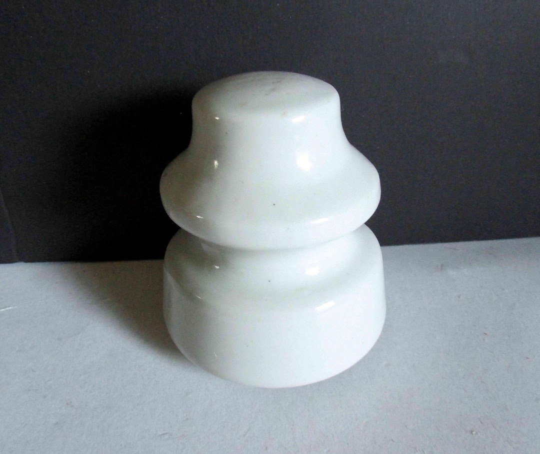 Vintage 1940s Ceramic White Threaded Electrical Insulator 4 Inches Tall ...