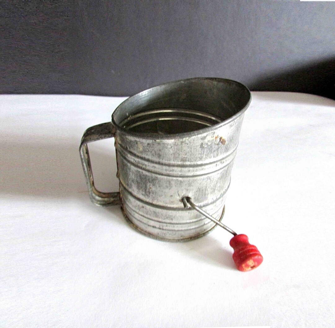 1930s Small Antique Flour Sifter, Rustic Kitchen, Antique Farmhouse ...