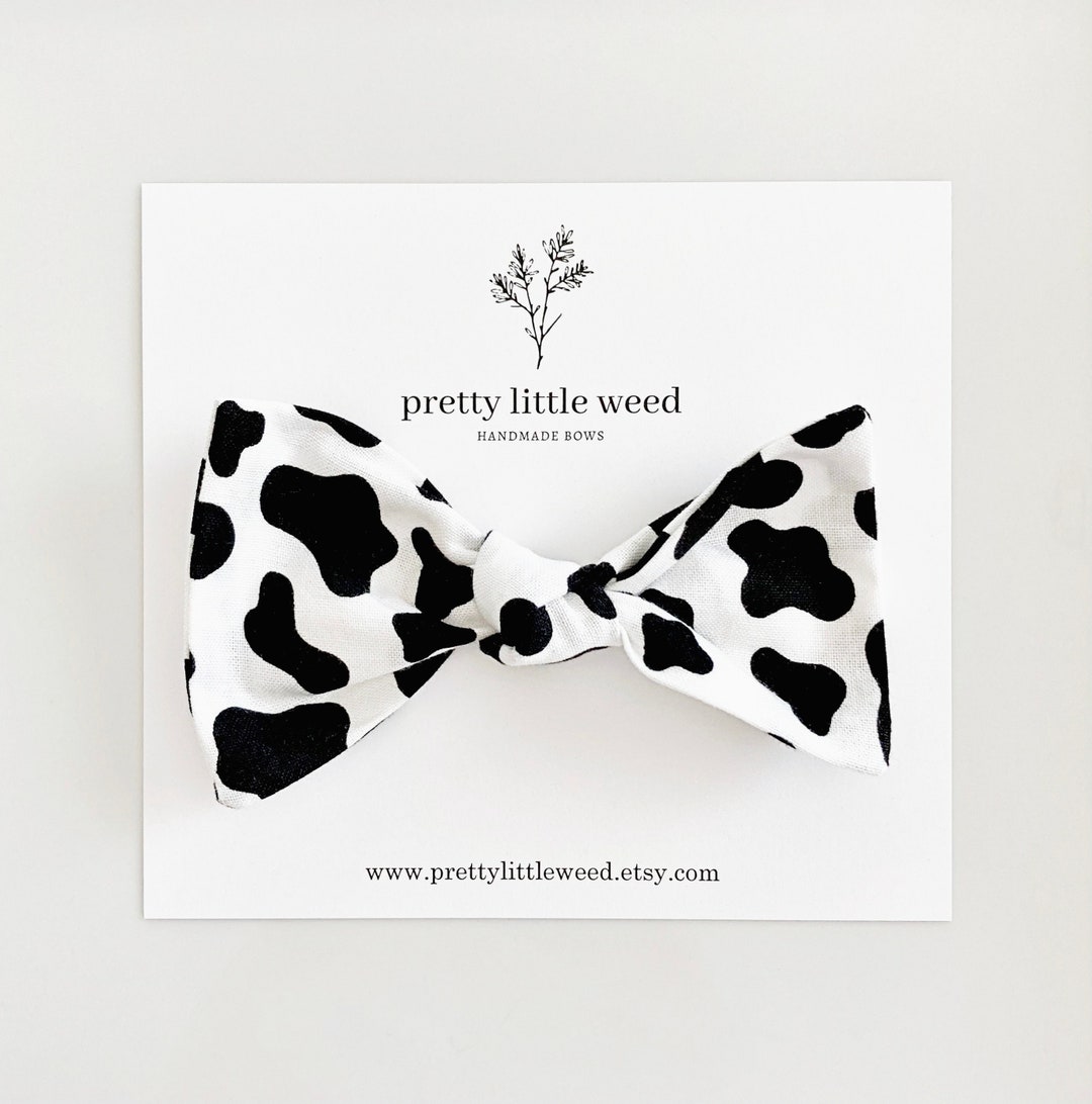 Cow Print Hair Bow, Cow Print Bow, Cow Hair Bow, Cow Bow, Cow Birthday ...