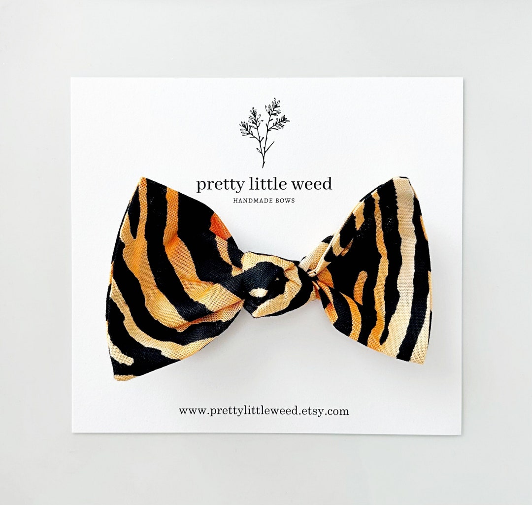 Tiger Stripe Hair Bow, Tiger Stripe Bow, Tiger Stripe Baby Bow, Tiger ...