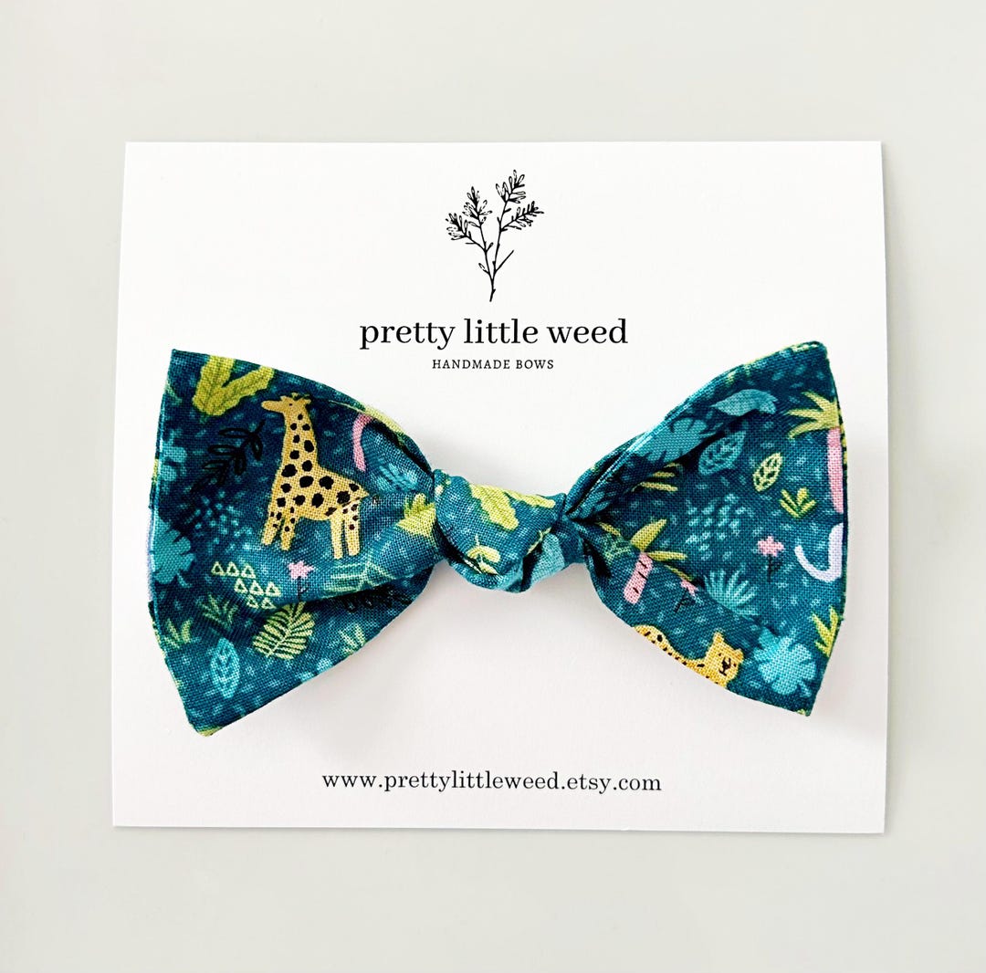 Fun Jungle Animal Hair Bow, Jungle Hair Bow, Jungle Baby Headband ...