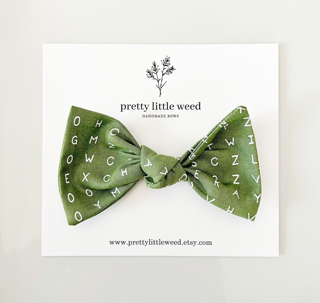 Chalkboard Alphabet Bow, Back to School Hair Bow, Back to School Bow ...