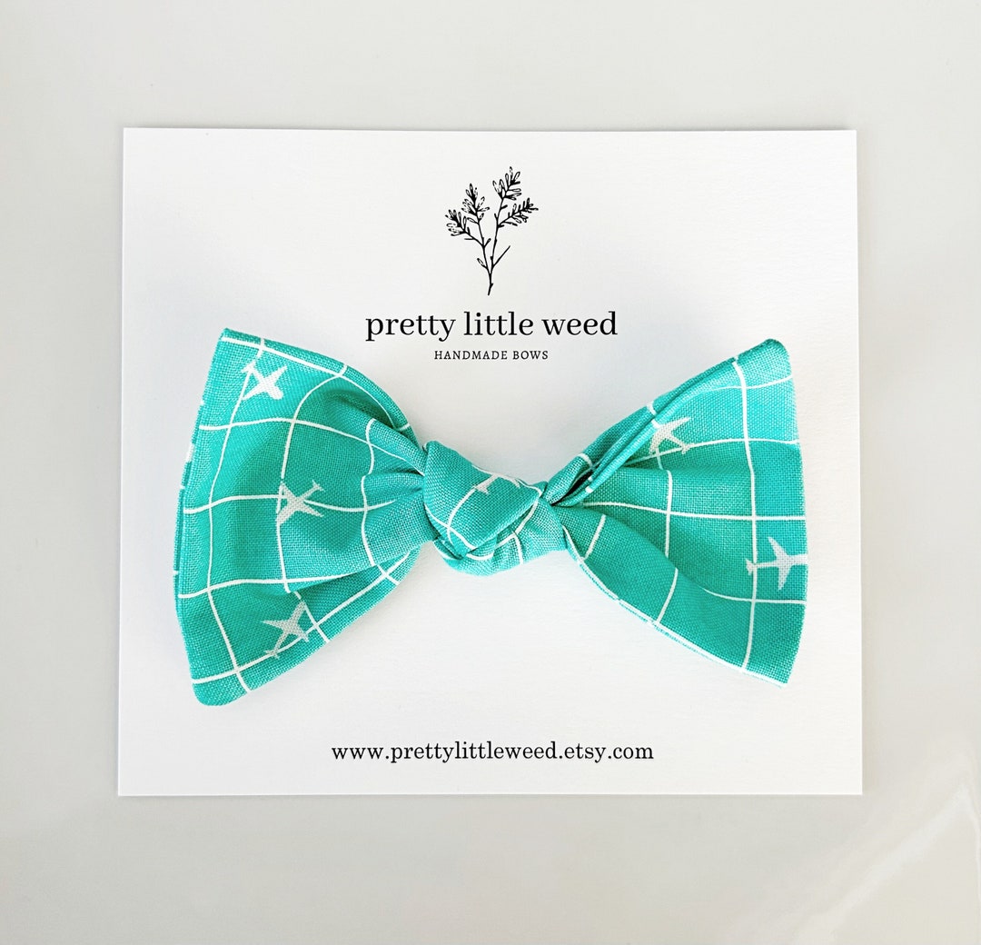 Aqua Airplane Hair Bow, Toddler Airplane Hair Bow, Plane Hair Bow ...