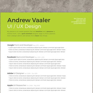 Haiku Resume Template - Fresh - Etsy