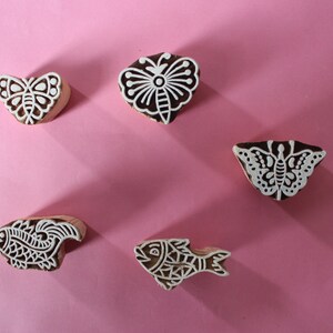 Popular Wooden Printing Block Shapes DYI Fabric Textile Printing Stamp ...