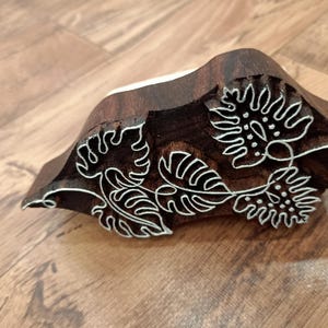 Leaf Design Outline Wooden Printing Block - Etsy
