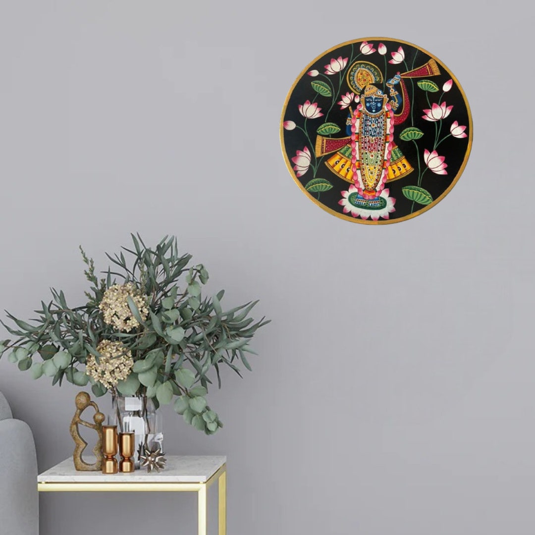 Wall Hanging Wooden Plates Lord of Lord Shrinathji Plate - Etsy
