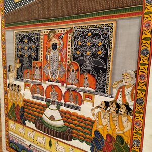Handpainted Pichwai Painting of Shrinathji Ankoot Ankut Krishna ...
