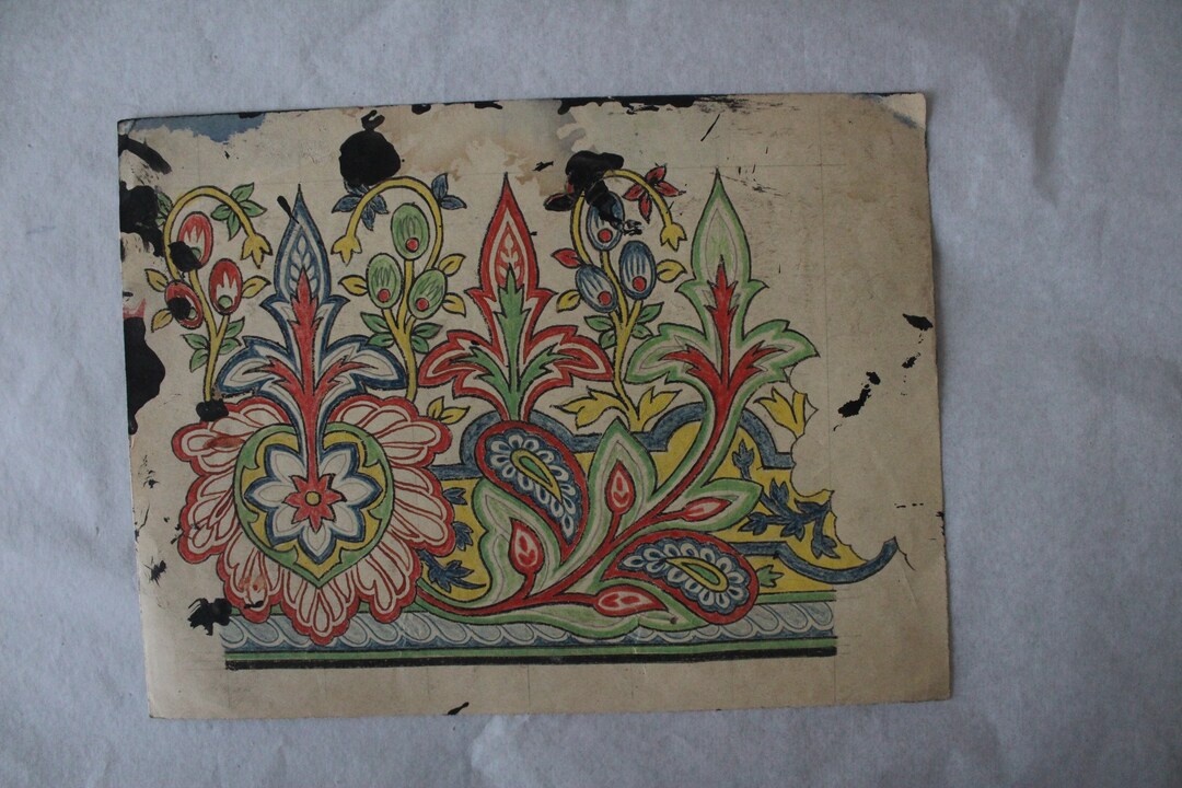 Floral Old Collectible Paper Designs Artwork Vintage - Etsy