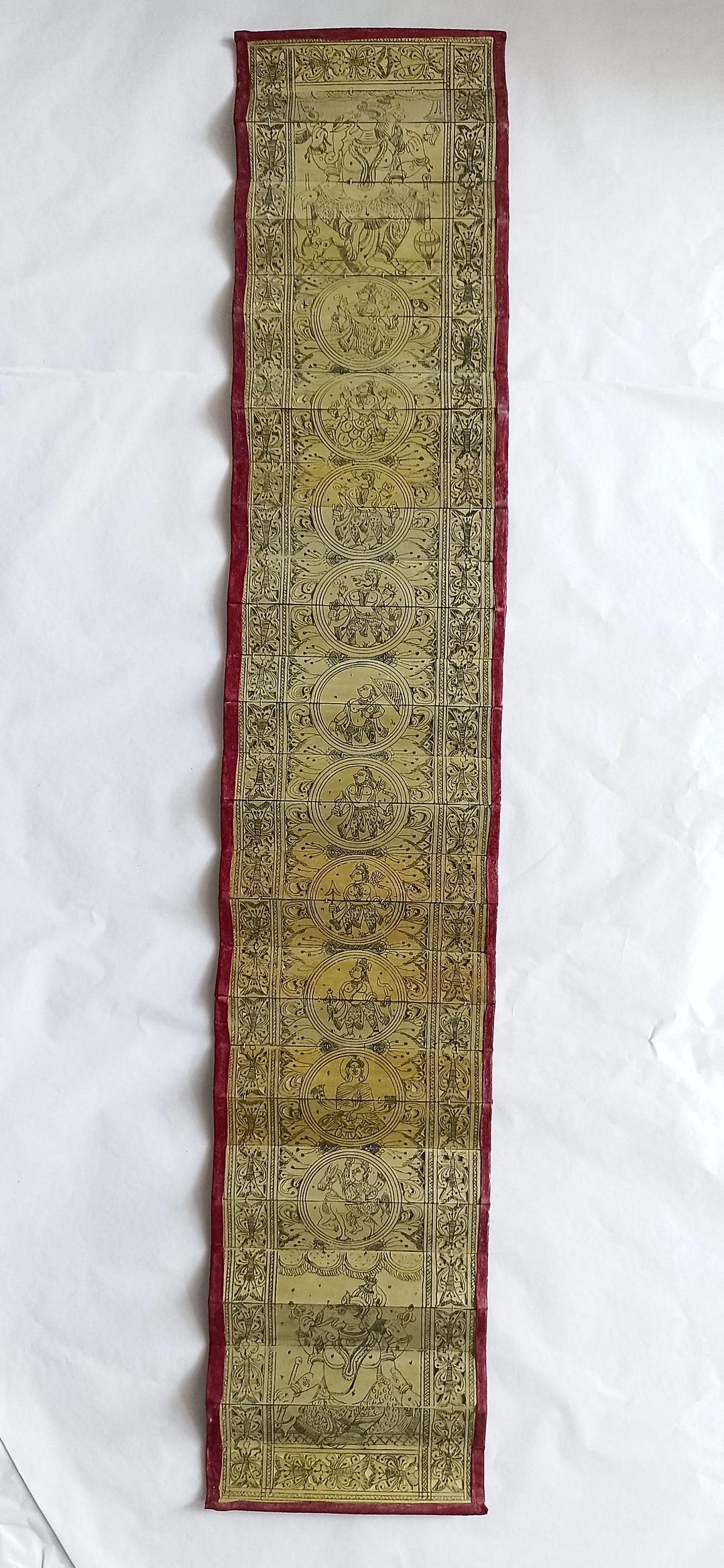 Rare Find Manuscript Leaf Patta Chitra Painting Antique Old ...