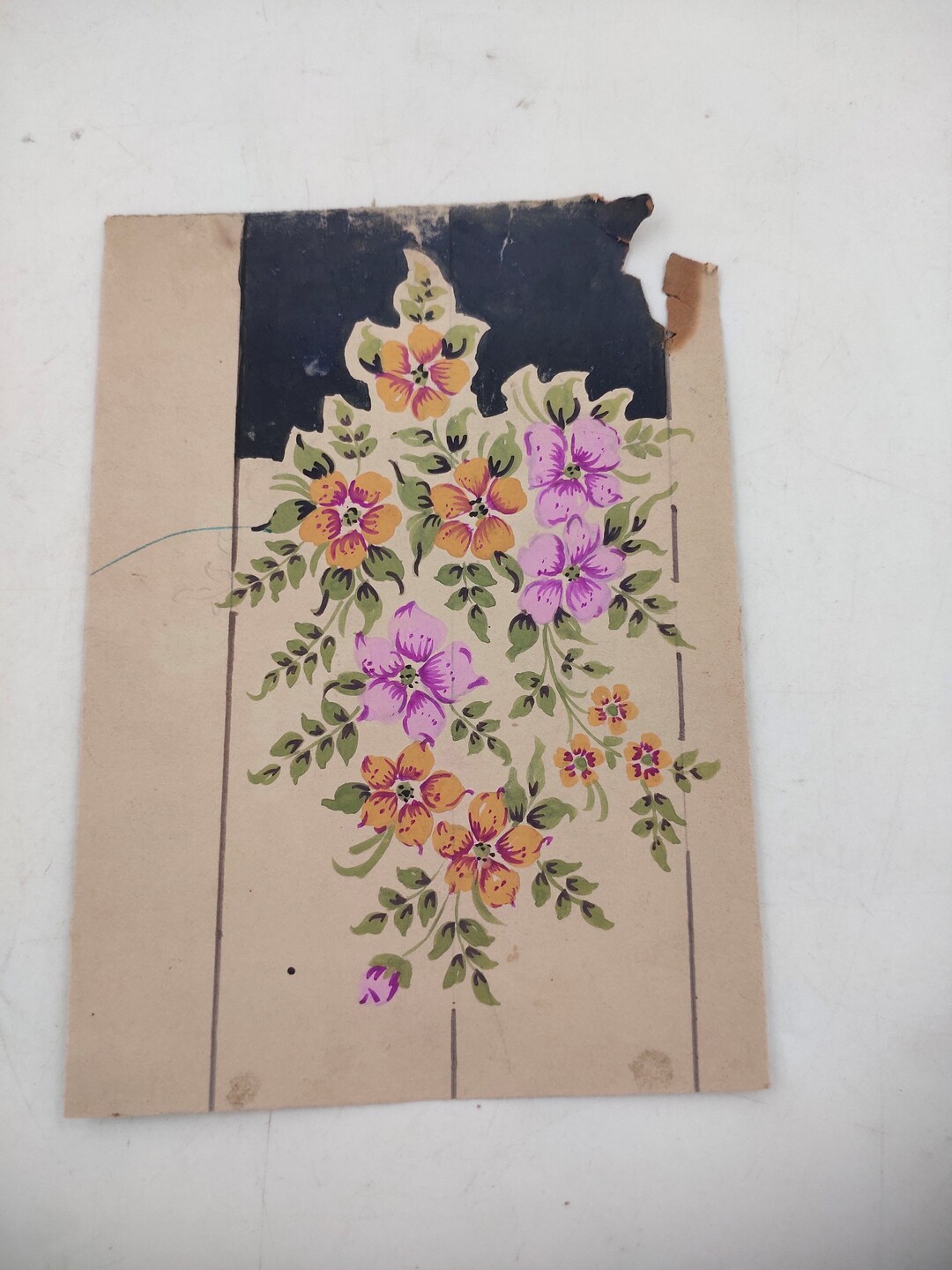 Antique Handmade Old Paper Designs Collectible Piece of Artwork - Etsy