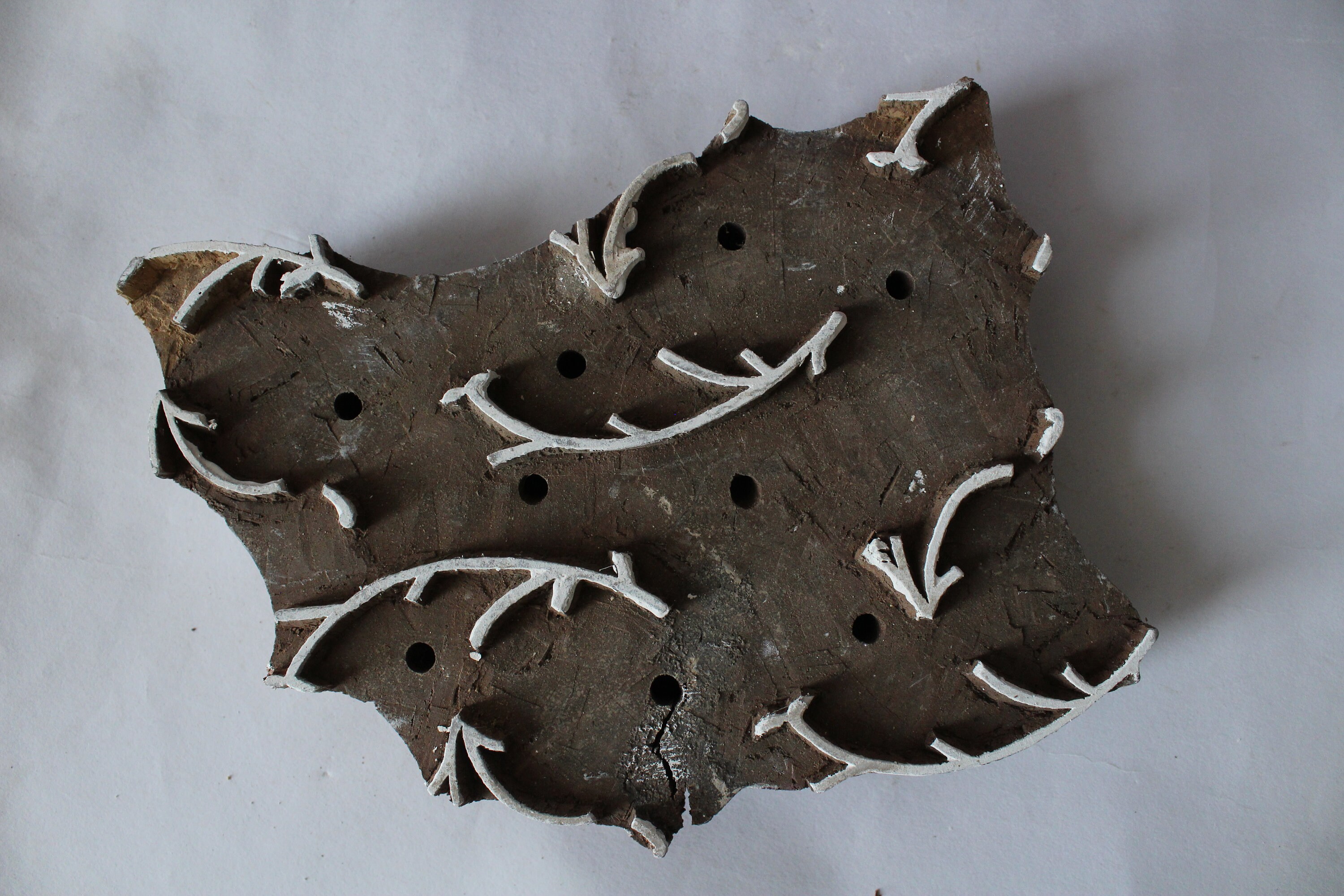 Used wooden printing block stamp textile hand curved fabric | Etsy