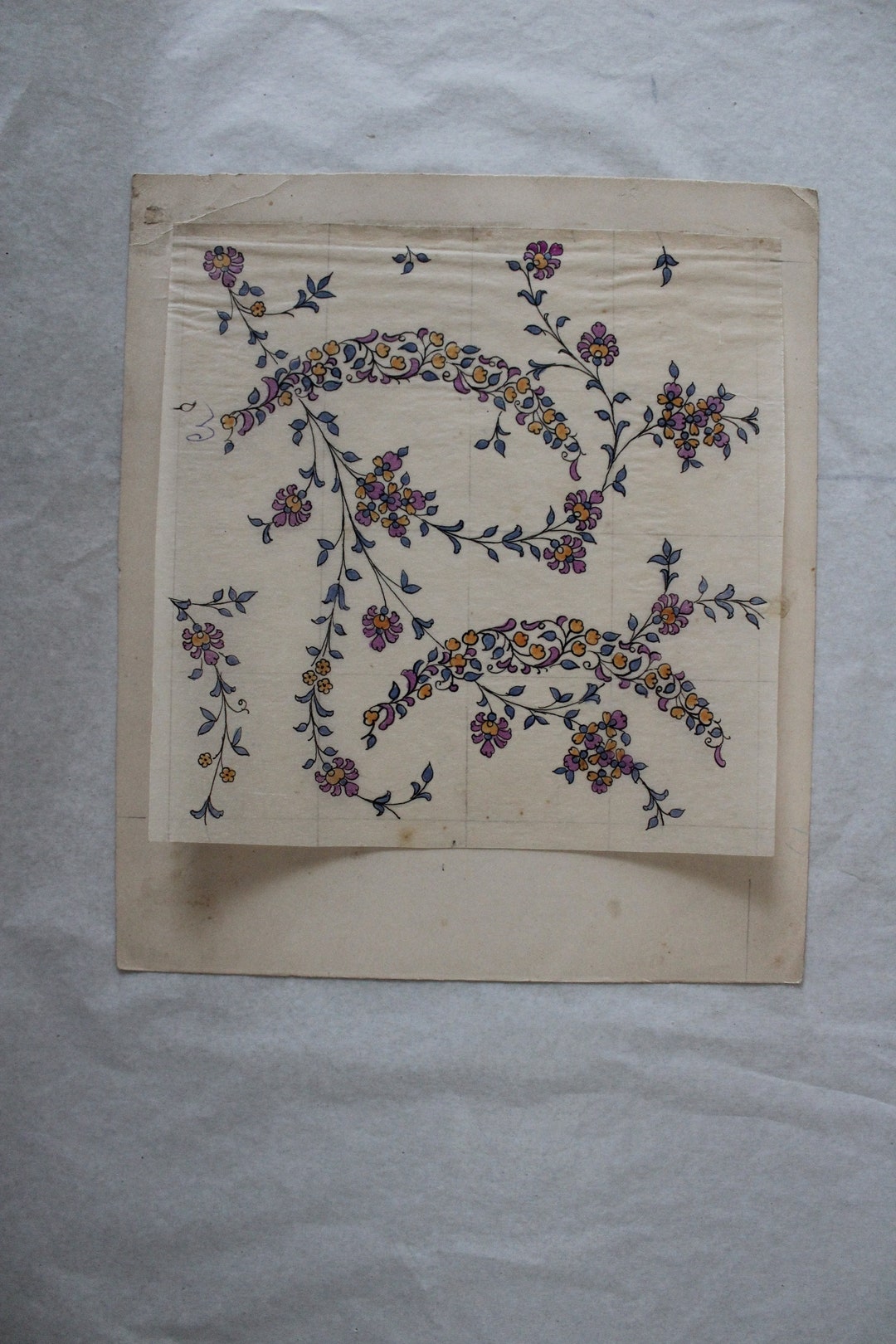 Hand Painted Old Paper Painting on Vintage Paper - Etsy