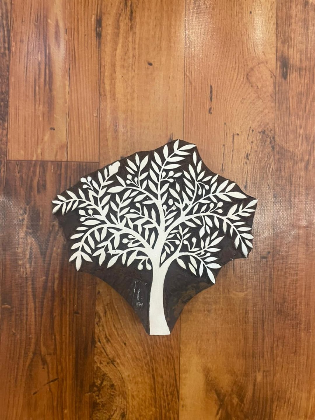 Hand Made Wooden Print Making Block Tree Design Block - Etsy