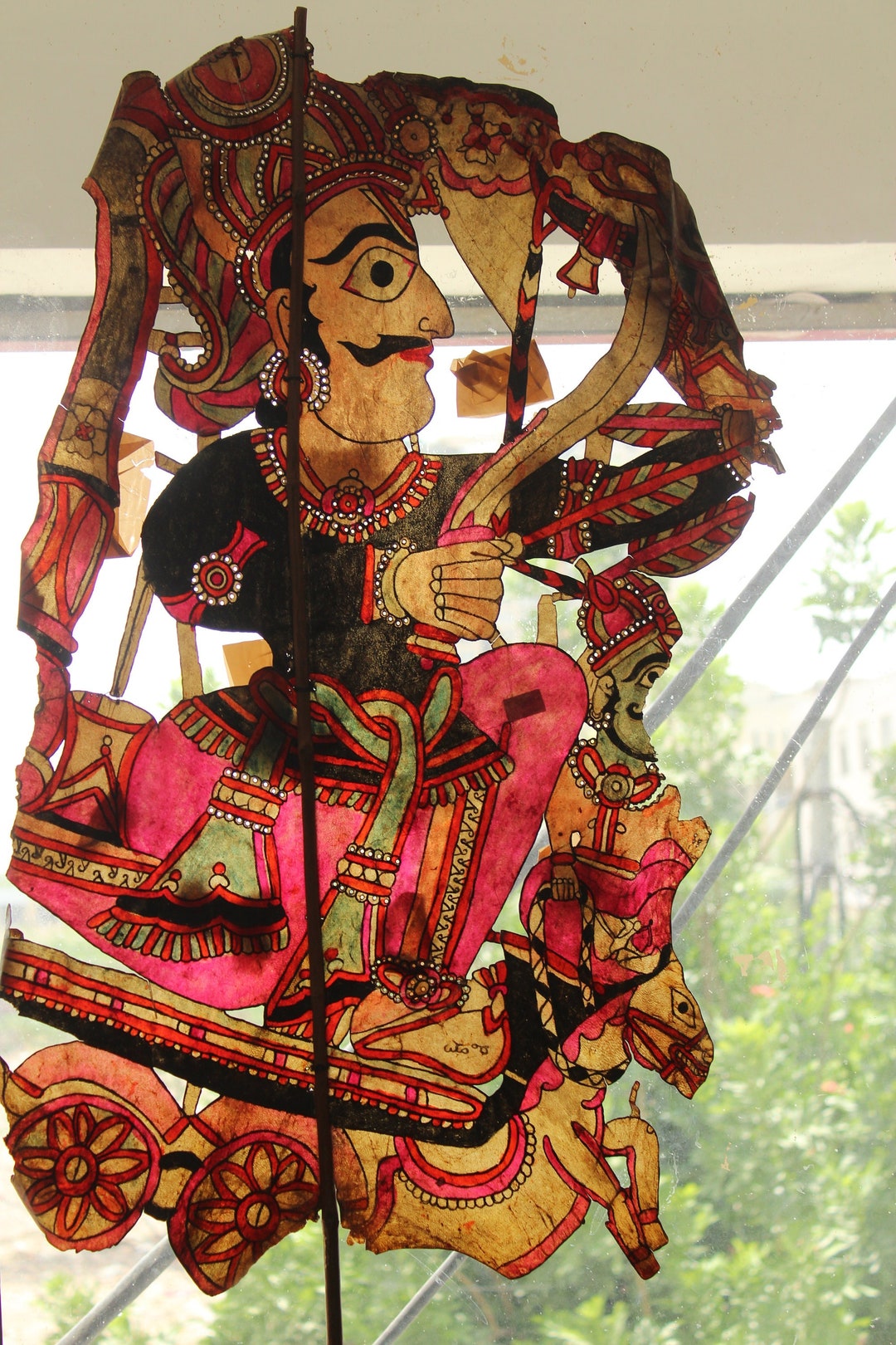 Old Original Leather Puppet Shadow Folk Artwork Rare Piece 1900 Century ...