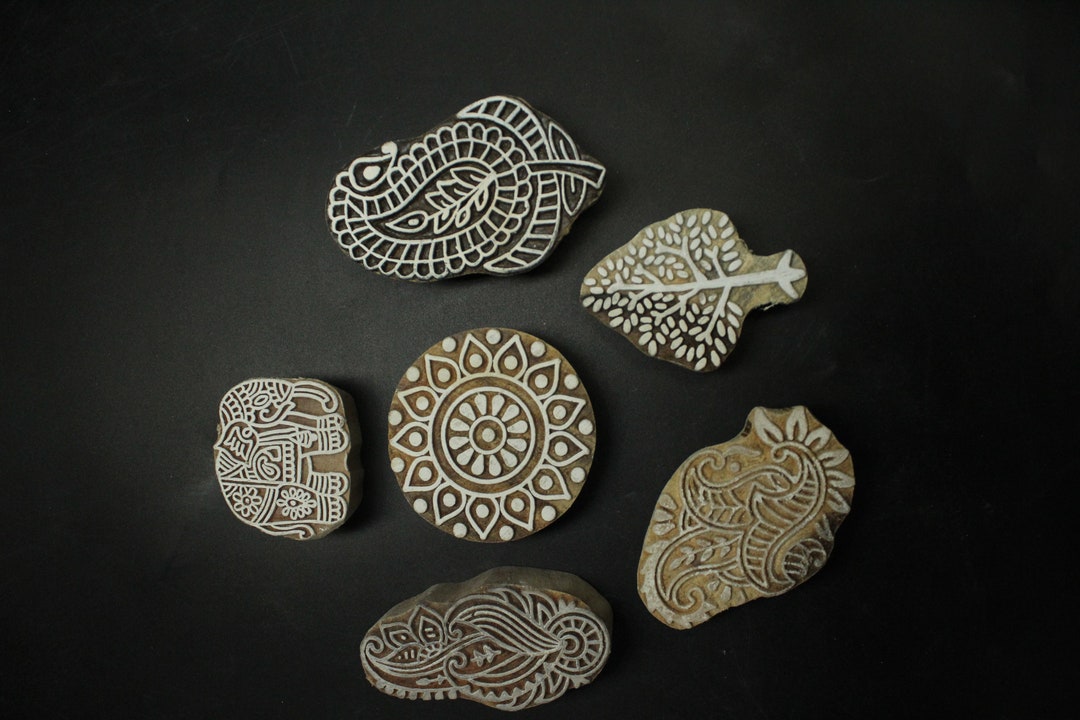 Hand Crafted Wooden Print Making Block Mix Design Choose as Pr Your ...