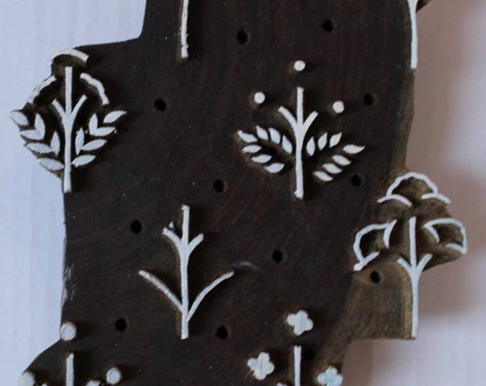 VINTAGE TREE DESIGN Hand Block Antique Paisley Christmas Decor Tree ...