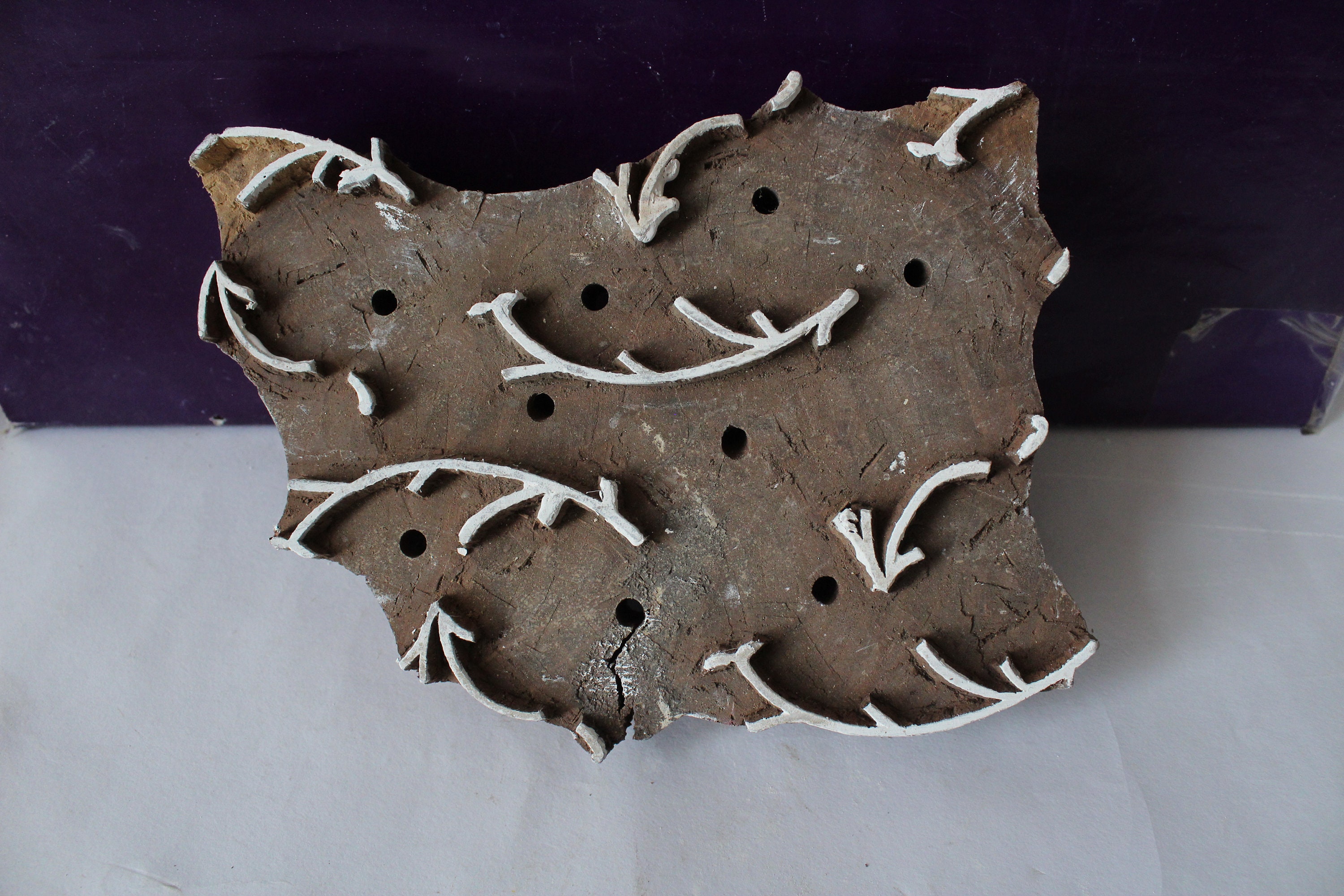 Used wooden printing block stamp textile hand curved fabric | Etsy