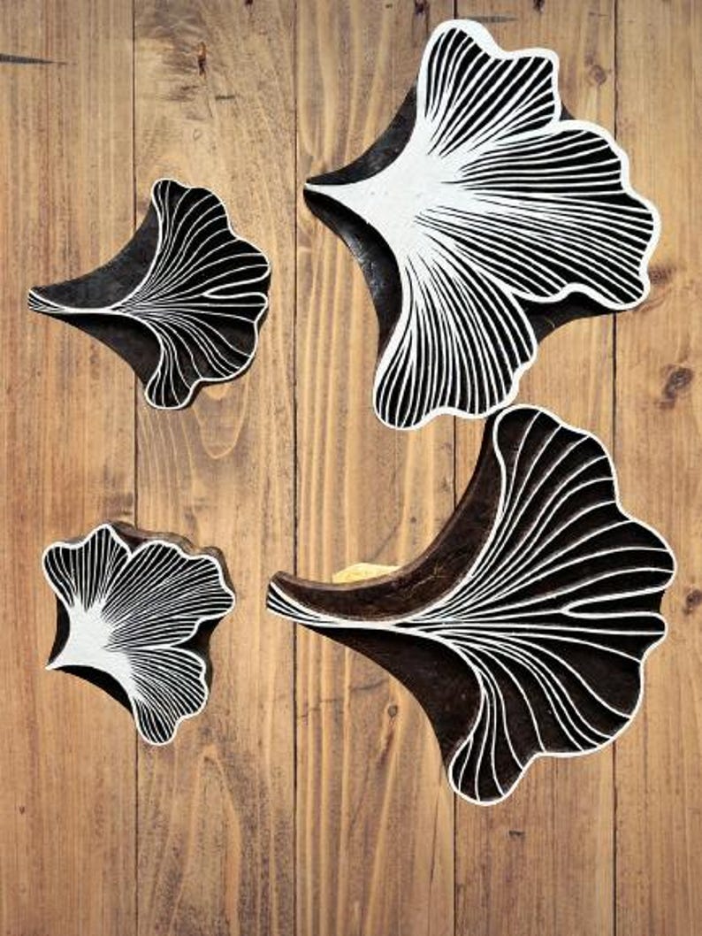 Floral Patterns Hand Curved Designs 4 Wooden Printing Blocks Stamps - Etsy