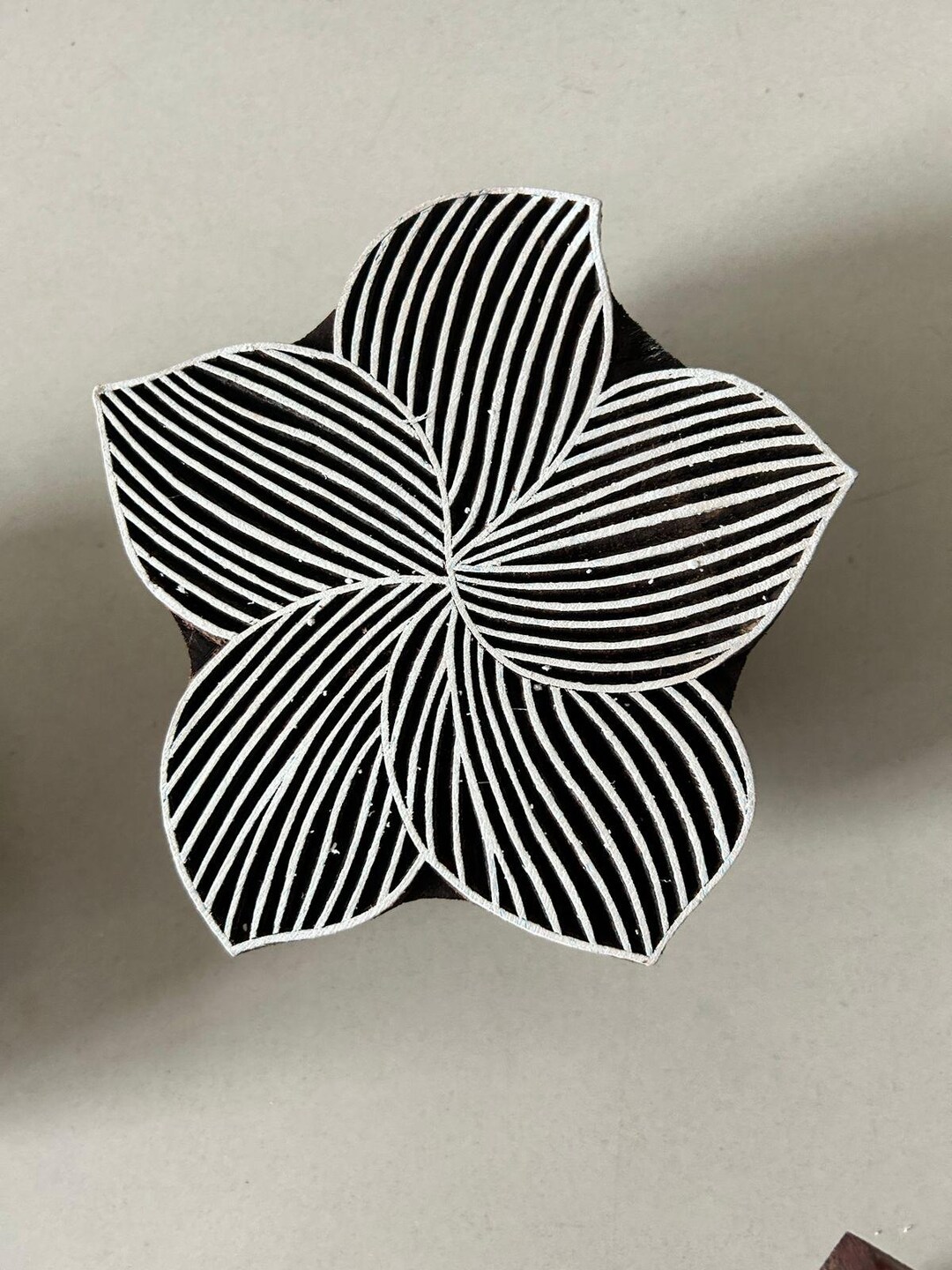 Floral Design Hand Carved Stamp Fabric Print Making Block - Etsy