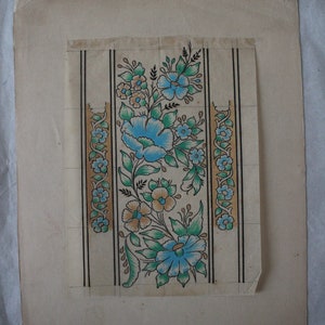 Indian Hand Crafted Textile Design Vintage Old Paper Artwork - Etsy