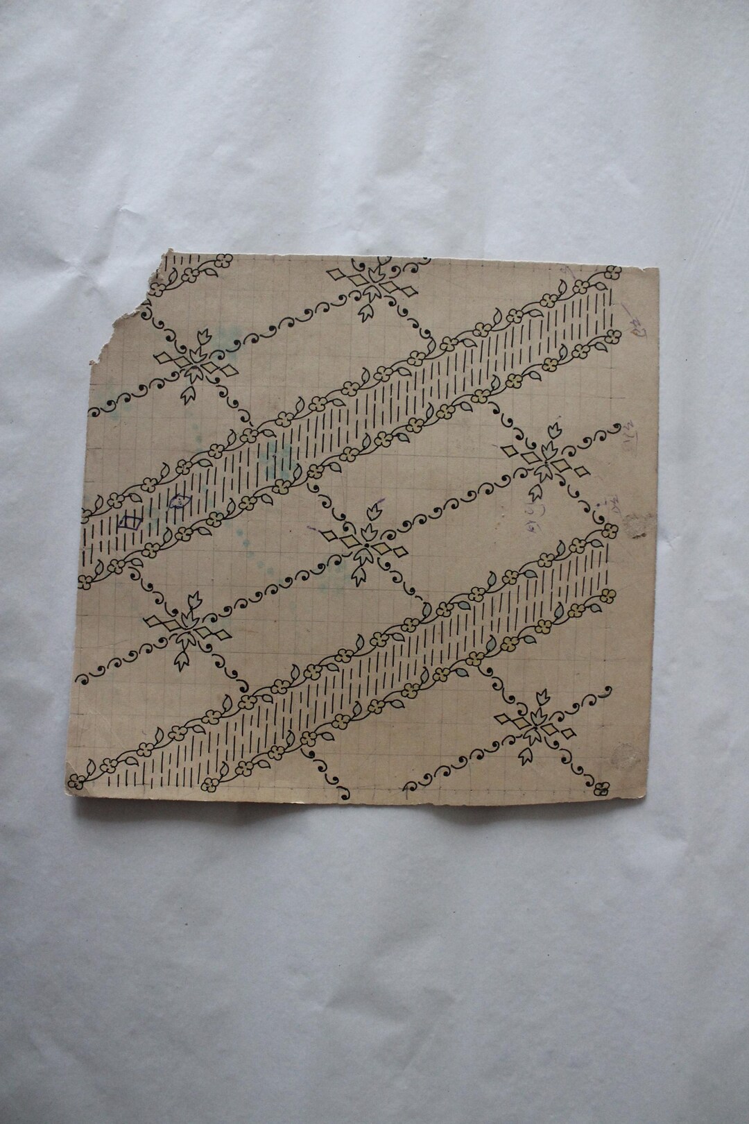 Vintage Textile Handmade Designs Paper Painting Artworks - Etsy