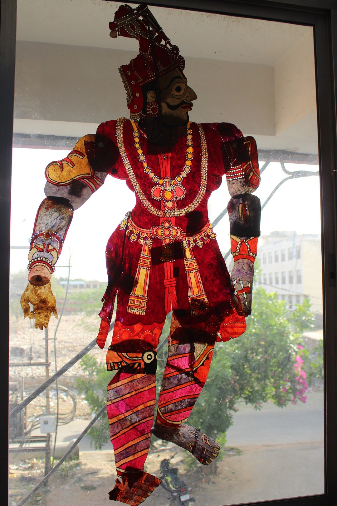 Vintage Leather Shadow Puppet Marionette Folk Art Antique Art Ramayana ...