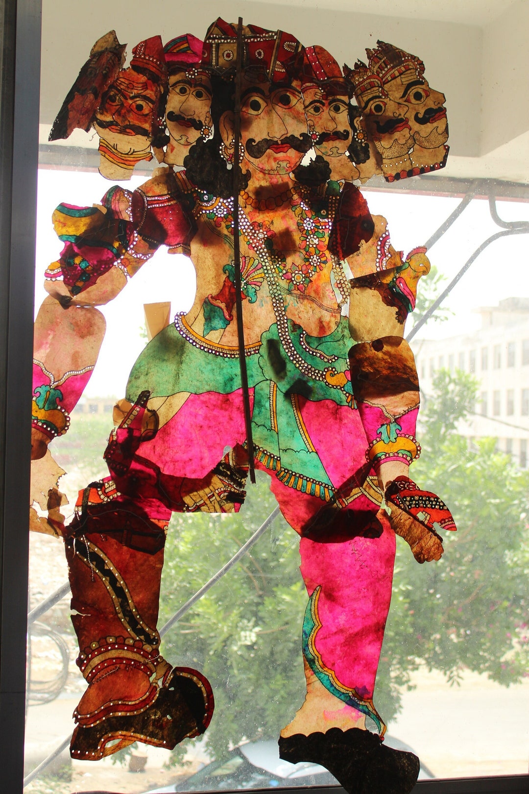 Original Leather Puppet Antique Raavan Dasavatar Hindu Religious ...