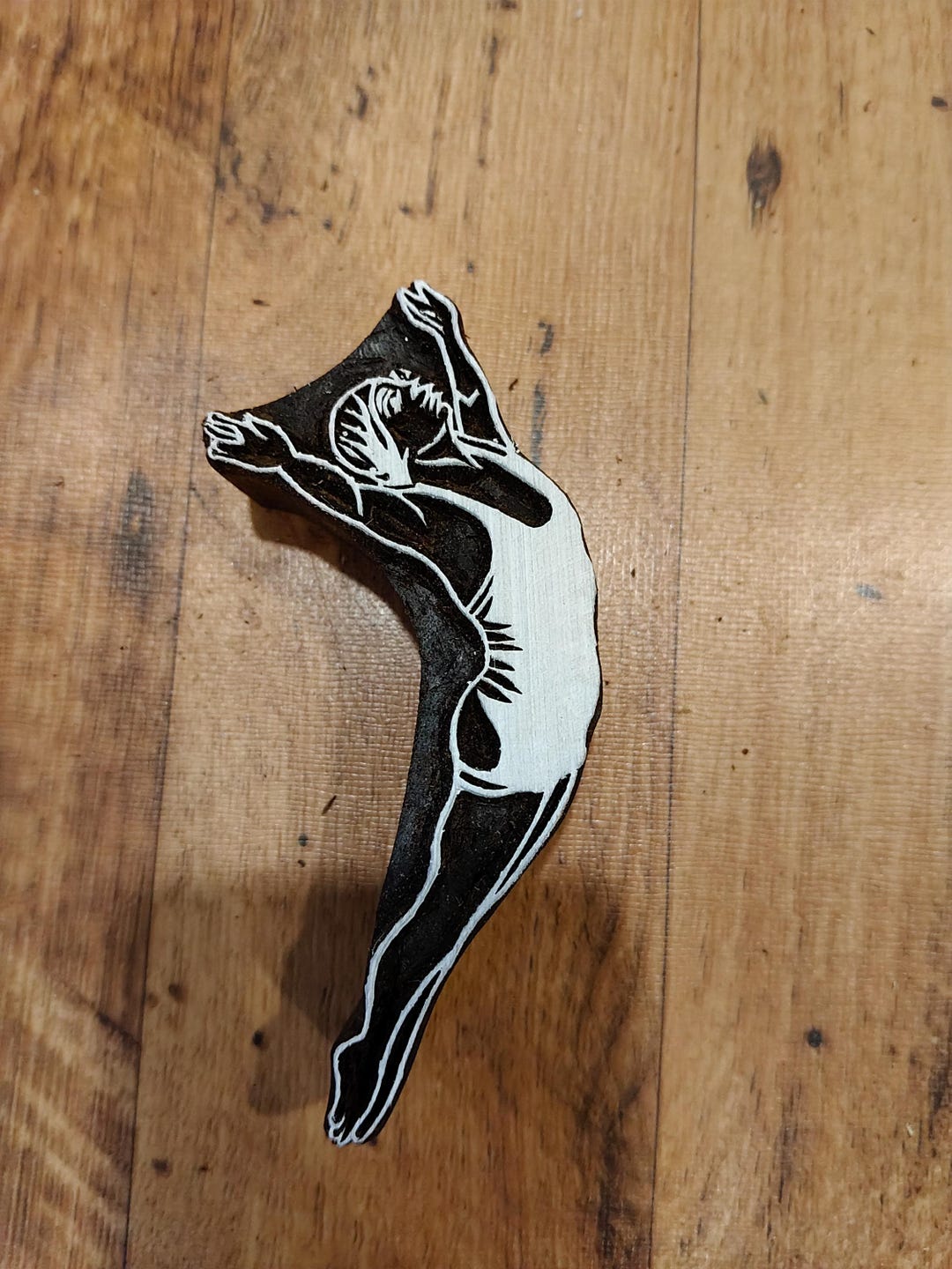 Hand Carved Rosewood Printing Block: Dancer Design, 6 Inch - Etsy