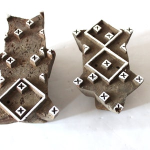 Two Color Wooden Printing Block Stamp Hand Curved Textile Designs - Etsy